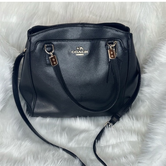 Coach | Bags | Coach Minetta Crossgrain Leather Black Satchel Crossbody Bag Handbag | Poshmark
